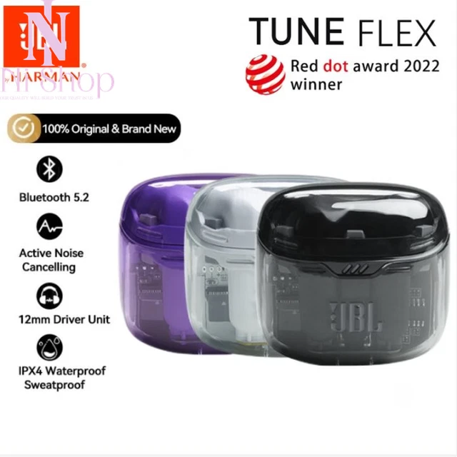 JBL TUNE FLEX Ghost Edition True Wireless Noise Cancelling Earbuds With ...