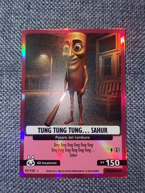 TUNG TUNG TUNG Sahur 42/150 Holo Italian Brainrot EUR 20,00 - PicClick IT