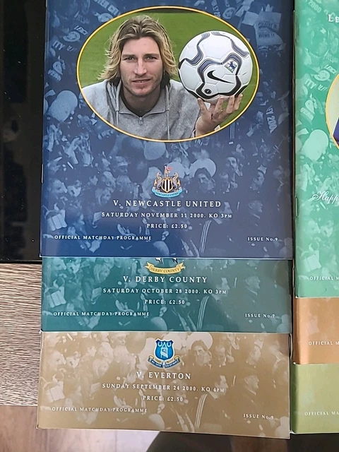 24 X LEICESTER City Home Programmes 2000-2001 Some With Autographs £10. ...