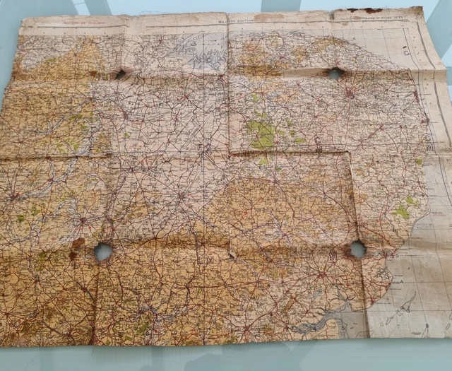 WW2 BRITISH MILITARY Map 2nd World War office Issue of East Anglia. EUR ...