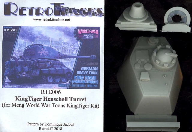 RETROKITS MODELS KING TIGER HENSCHEL TURRET for Meng World War Toons ...