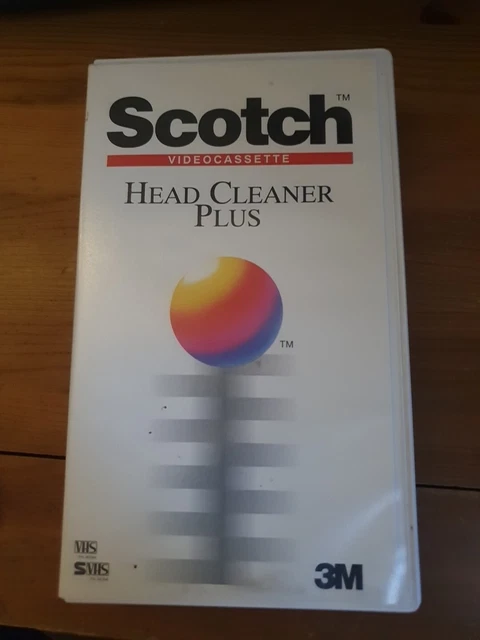 SCOTCH VIDEO CASSETTE Head Cleaner Plus VHS SVHS 3M £2.99 - PicClick UK