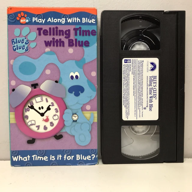NICK JR BLUE’S Clues Telling Time VHS Video Tape Kids VTG Nickelodeon ...