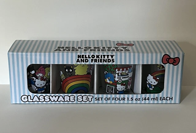 NEW HELLO KITTY And Friends Glassware Set Shot Glasses Set Of 4 £18.68 ...