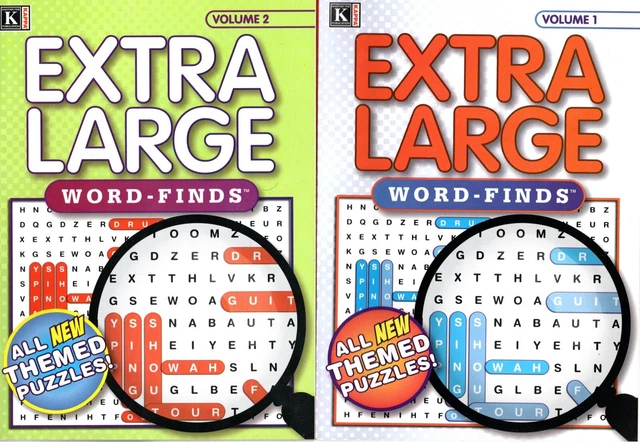 EXTRA LARGE WORD - Find All New Themed - 36 puzzles on each book vol.1 ...