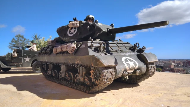 PLAYMOBIL CUSTOM TANK US M-10 Wolverine 3D + Suboficial (Francia-1944 ...
