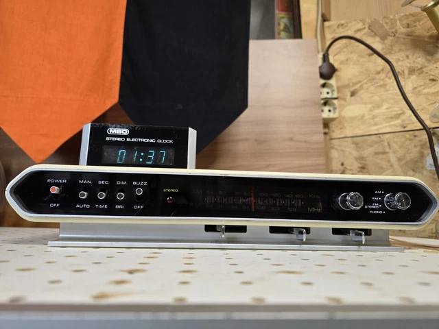 GUTER MBO STEREO electronic CLOCK, Model E-4,Radiowecker, Radio, 220V ...