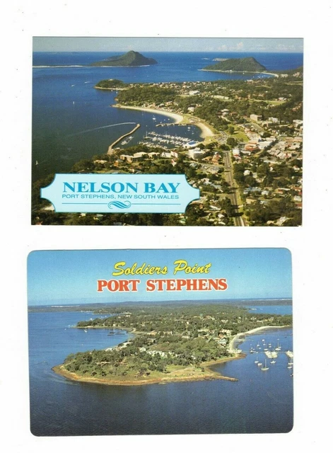 AUSTRALIA POSTCARDS, DECEASED ESTATE, NELSON BAY & PORT STEPHEN NSW (2 ...