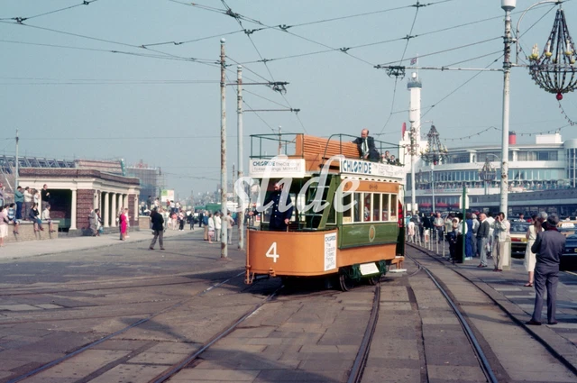 BLACKPOOL CONDUIT TRAM 4 Centenary Parade 1985 Pleasure Beach Orig ...