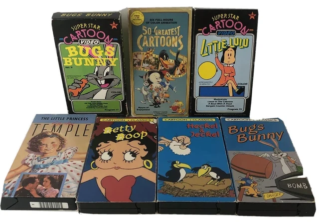 Lof 7 Classic Animated Cartoons Vhs Tapes Bugs Bunny Betty Boop Little 4790