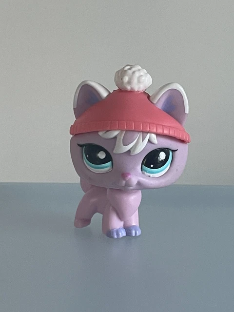 LITTLEST PET SHOP Purple Fox with Red Hat Beanie 2400 Authentic Hasbro ...