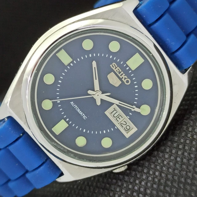 OLD VINTAGE SEIKO 5 AUTOMATIC 7009A JAPAN MENS DAY/DATE BLUE WATCH 543-a285524-2 £25.99 ...