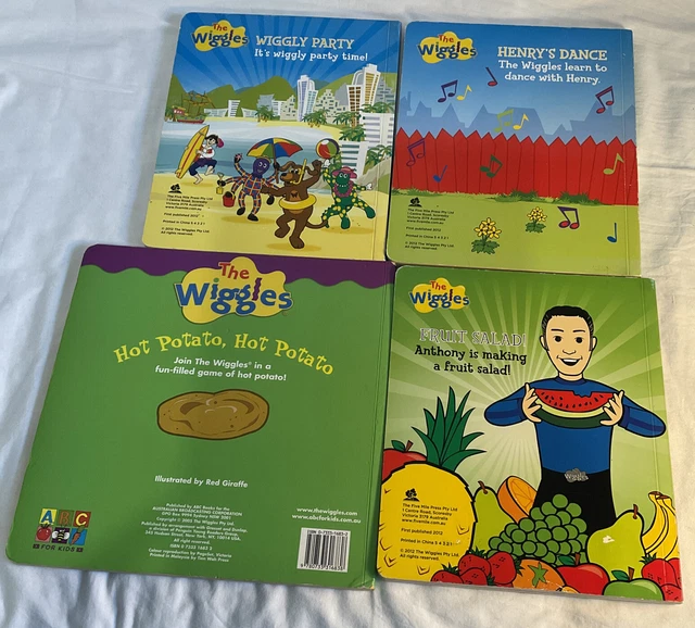 THE WIGGLES ORIGINAL Band Members X4 Board books wiggle party fruit ...