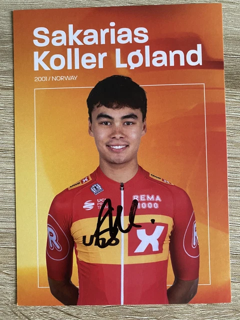 CARTE DEDICACEE SAKARIAS Loland Uno X 2024 Cycling Cyclisme Ciclismo ...