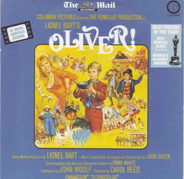 OLIVER! AN ORIGINAL Soundtrack Recording ( THE MAIL ON SUNDAY Newspaper ...