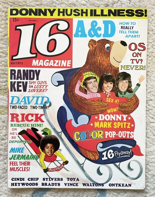 16 POP MAGAZINE May 1973 US Osmonds Mark Spitz Cassidy Al Pacino Movie ...