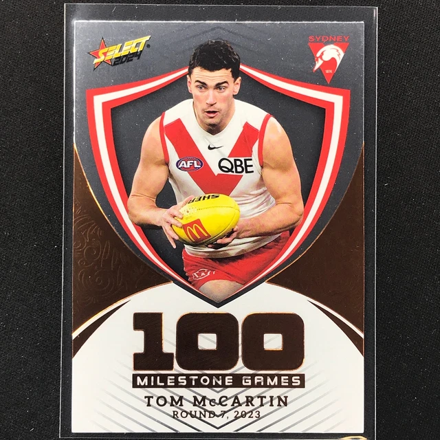 2024 FOOTY STARS TOM MCCARTIN Milestone Games Hobby 196/240 #93 $6.99 ...