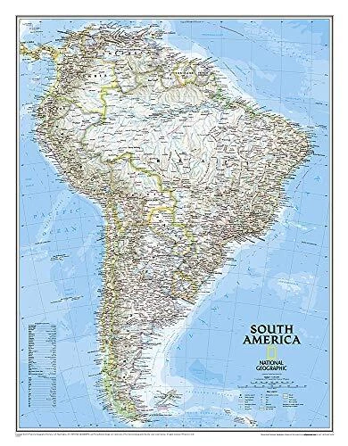 SOUTH AMERICA CLASSIC Laminated: Wall Maps Continents by National ...