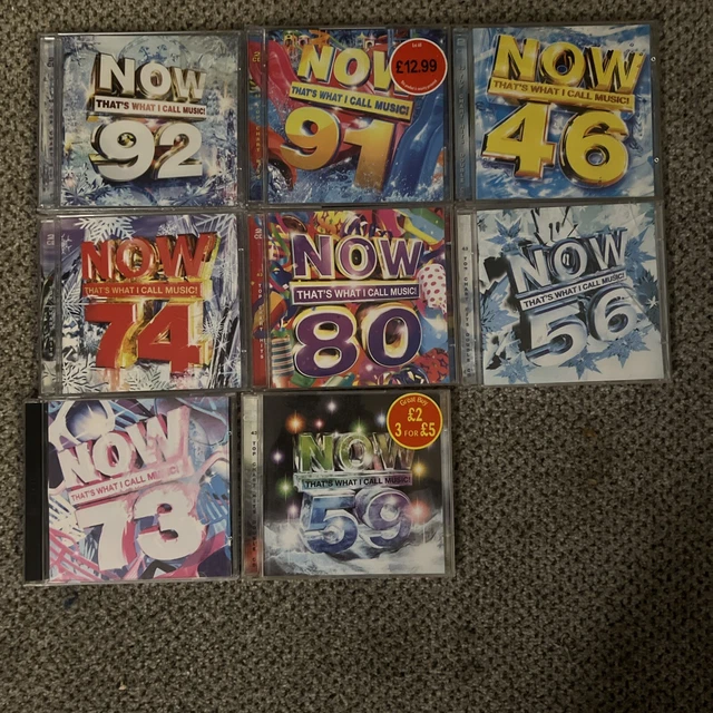 NOW THAT'S WHAT I Call Music CD Bundle - 46, 56, 59, 73, 74, 80, 91, 92 ...