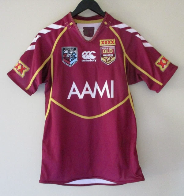 QLD STATE OF ORIGIN JERSEY AAMI Authentics Canterbury Maroons NRL ...