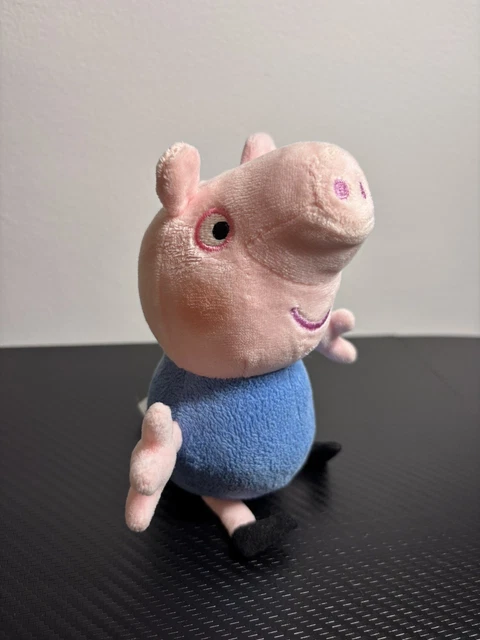 TY PEPPA PIG George Pink Blue Pig Milkshake Plush Comforter Soft Toy ...