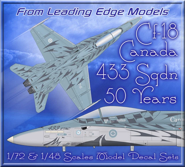 1/48 F-18 CANADA Porcupine model decal set by Leading Edge Models $12. ...