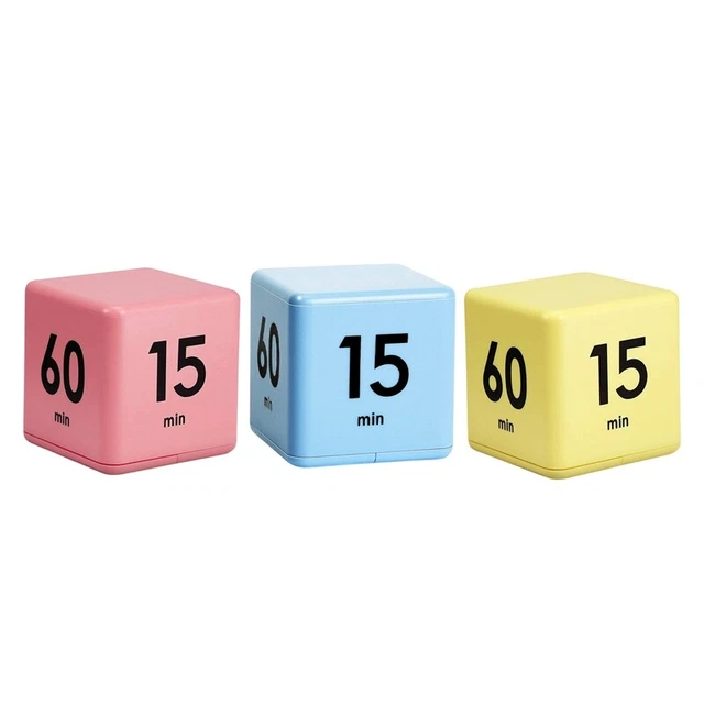 TIME CUBE-TIMER KITCHEN Timer Gravity Sensor Flip Timer Exercise Game ...