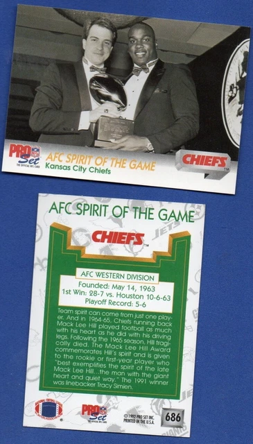 DERRICK THOMAS & GREG GUMBEL 1992 Pro Set #349 Chiefs Alabama HOF EUR 1 ...