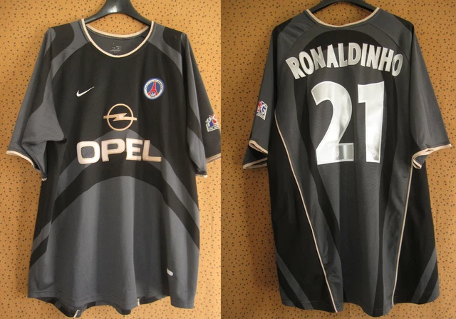 Maillot Psg Paris Saint Germain Ronaldinho 21 Opel 2001 Nike Shirt