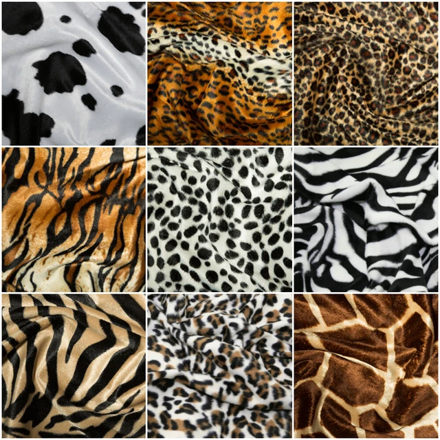 VELBOA FAUX FUR Fabric Animal Skin Velour Pony Skin 145cm Wide Zebra ...