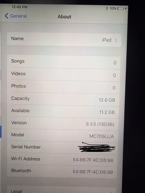 APPLE IPAD A1416 (3rd Generation) 16GB, Wi-Fi, 9.7" Black $13.88 ...