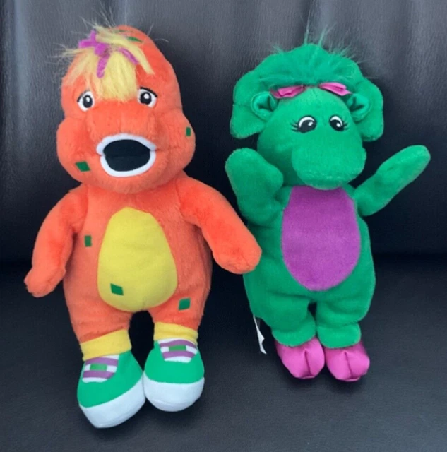 BARNEY THE DINOSAUR Friends Riff & Baby Bop Beanie Soft Toys £39.99 ...
