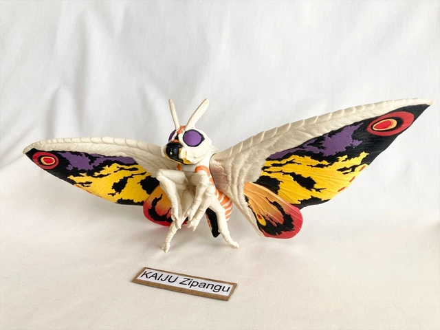 2001 BANDAI GMK Mothra 2002 14" wingspan Figure Godzilla Giant Monsters ...
