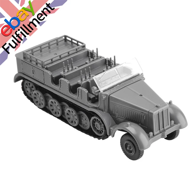 1:72 SCALE WWII German Sd.Kfz.7 Half-Track Military Vehicle Unassembled ...