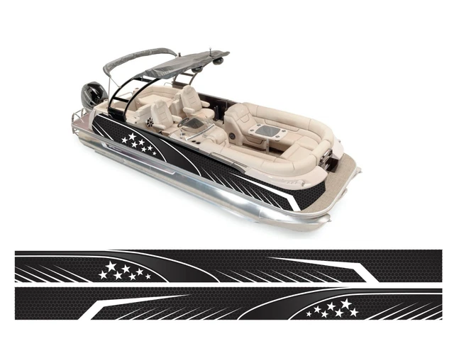 WRAPPING PONTOON REPLACEMENT Wrap Graphics Decal Stickers Kit Vinyl Diy ...