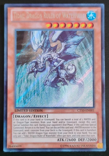 YU-GI-OH! TIDAL, DRAGON Ruler of Waterfalls CT10-EN001 Rara Segreta ...