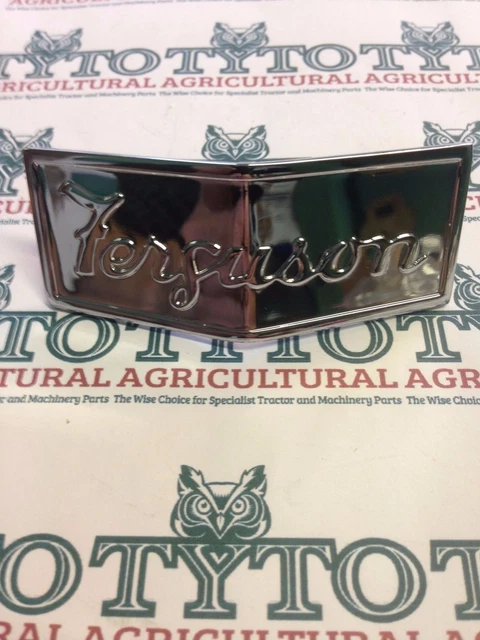 FERGUSON TE20 GREY Fergie Tractor Front Badge Chrome £16.99 - PicClick UK