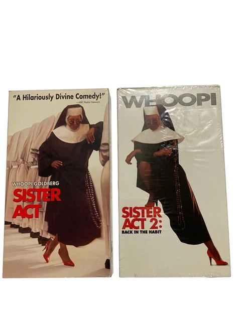 SISTER ACT MOVIES 1 and 2 VHS Lot Vintage Whoopi Goldberg Classic ...