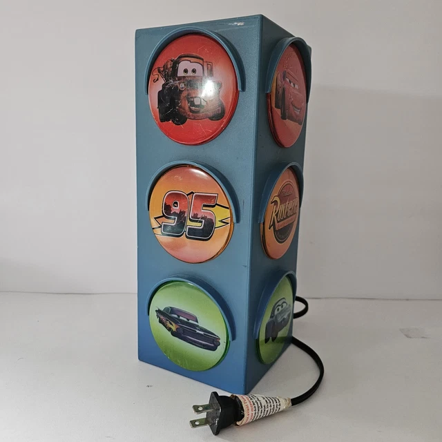 DISNEY PIXAR CARS Lightning McQueen Mater Rust-eze Stop Light Traffic ...