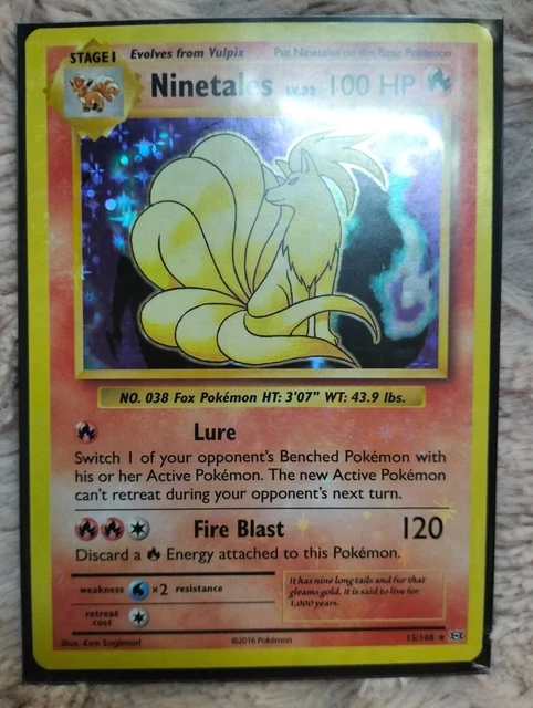 POKEMON XY EVOLUTIONS 15/108 Ninetales Holo Bleed Error EUR 36,35 - PicClick FR