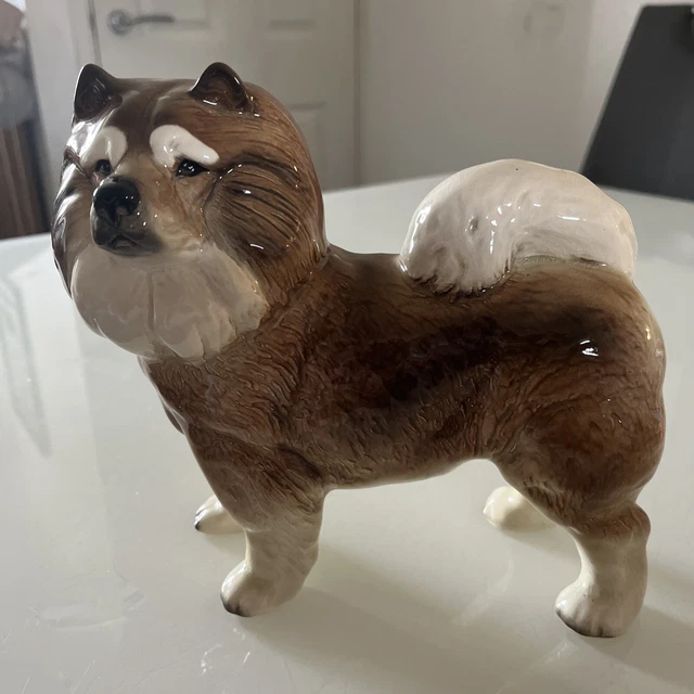 COLLECTIBLE VINTAGE LARGE Coopercraft Melba Ware Chow Chow Dog Figurine ...
