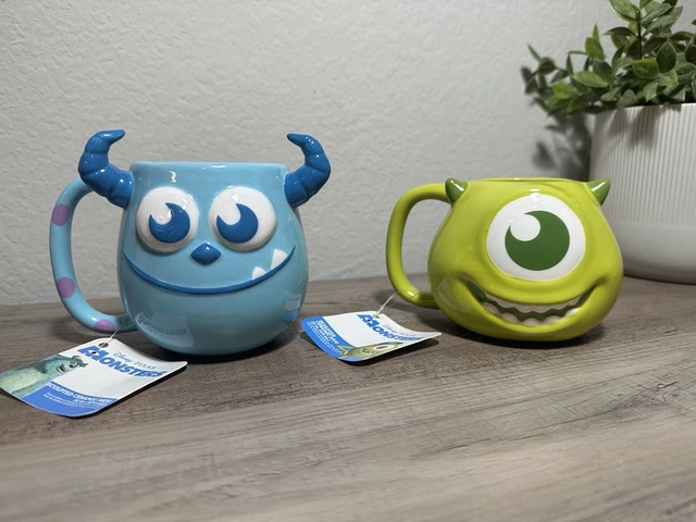 DISNEY PIXAR MONSTERS Inc Monster University Mike Wazowski & Sulley Mug ...