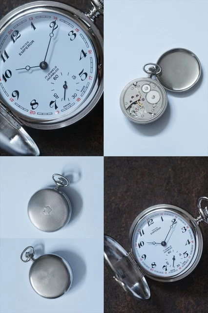 RARE EDITION 17-JEWEL Swiss Emperor Full Hunter Pocket Watch ETA 6498-1 ...