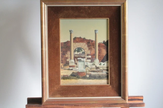 PAINTING BY JAN ADRIANSENS Remains of the Emilian Basilica in Rome ...