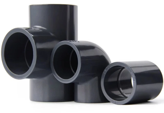 PVC ELBOW 90 degree right angle tee joint direct water/plastic pipe ...