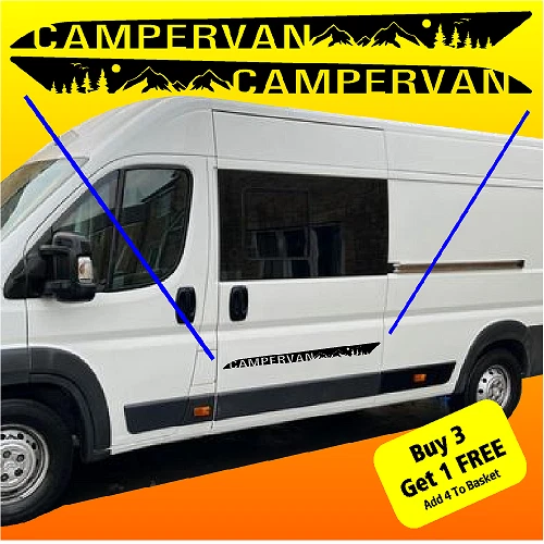 MOTORHOME CAMPER VAN Caravan Stickers Decal Graphic Motorhome Decal Tvp ...