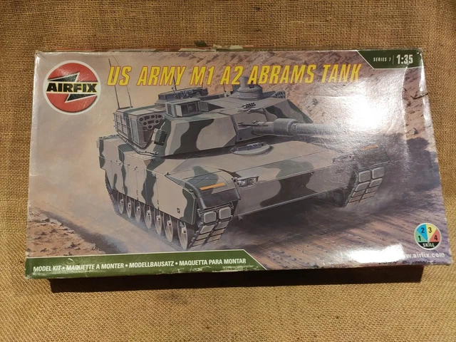 AIRFIX MODEL KIT US Army M1 A2 Abrams Tank 1:35 scale £16.99 - PicClick UK