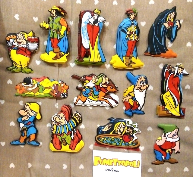 FORMAGGINO MIO SERIE BIANCANEVE E I SETTE NANI 13 Figurine Gommose ...