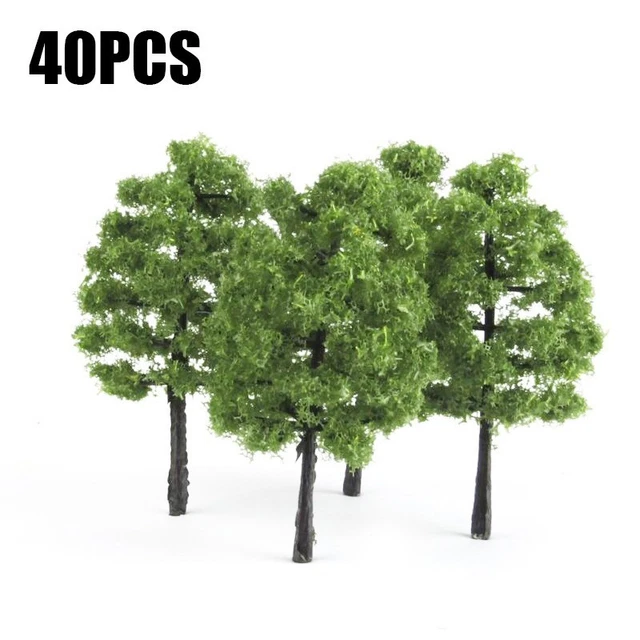 40 PCS MODEL Trees Train Railroad Diorama Wargame Park-Scenery HO OO ...