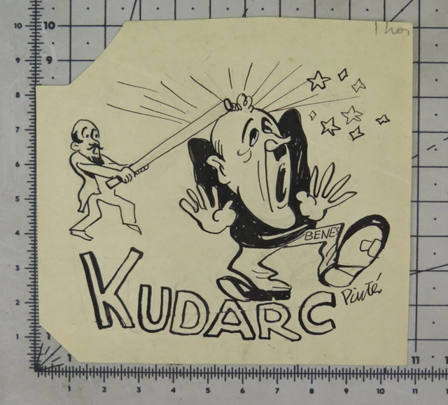 VIEUX DESSIN HUMOUR Signé Pinté Encre Sur papier Hongrie BM53.5L EUR 20 ...